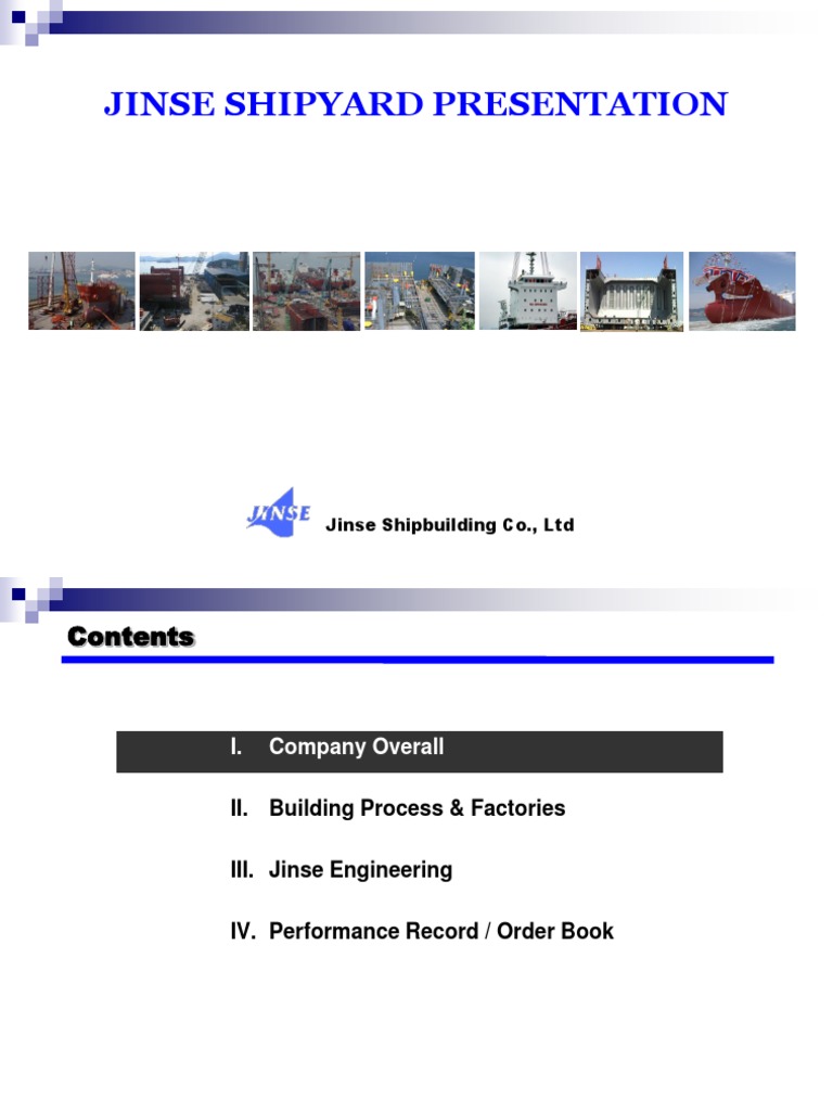 Jinse Presentation | PDF | Shipyard | Ships