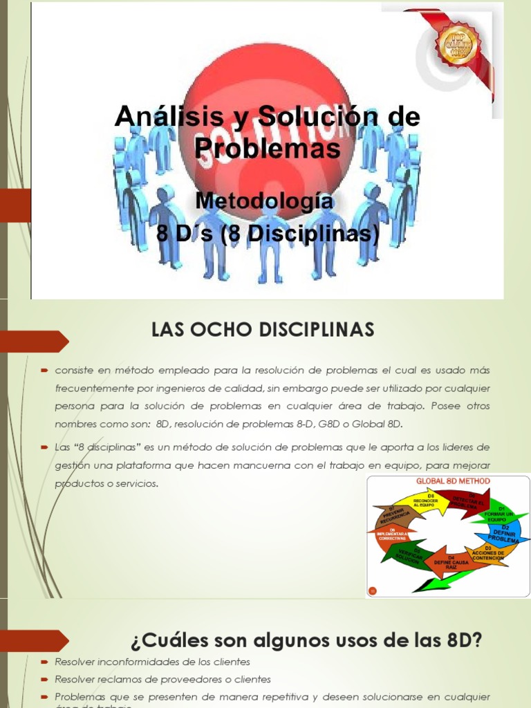 Metodología 8D para Solución de Problemas | PDF | Calidad (comercial ...