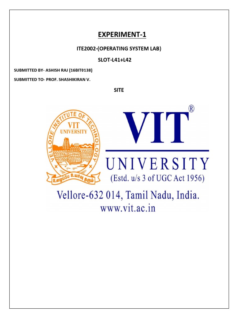 Experiment 1 (Os) | PDF | Filename | Computer File