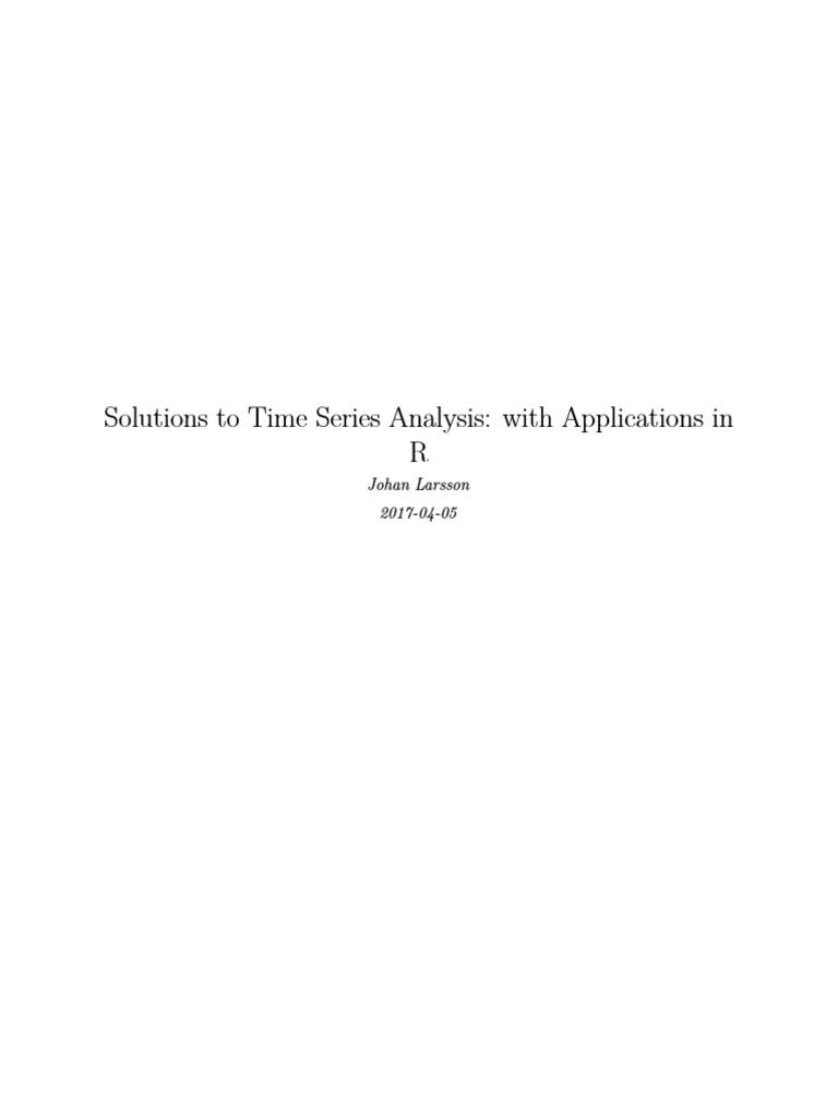 Tsa Solutions Pdf Covariance Stationary Process