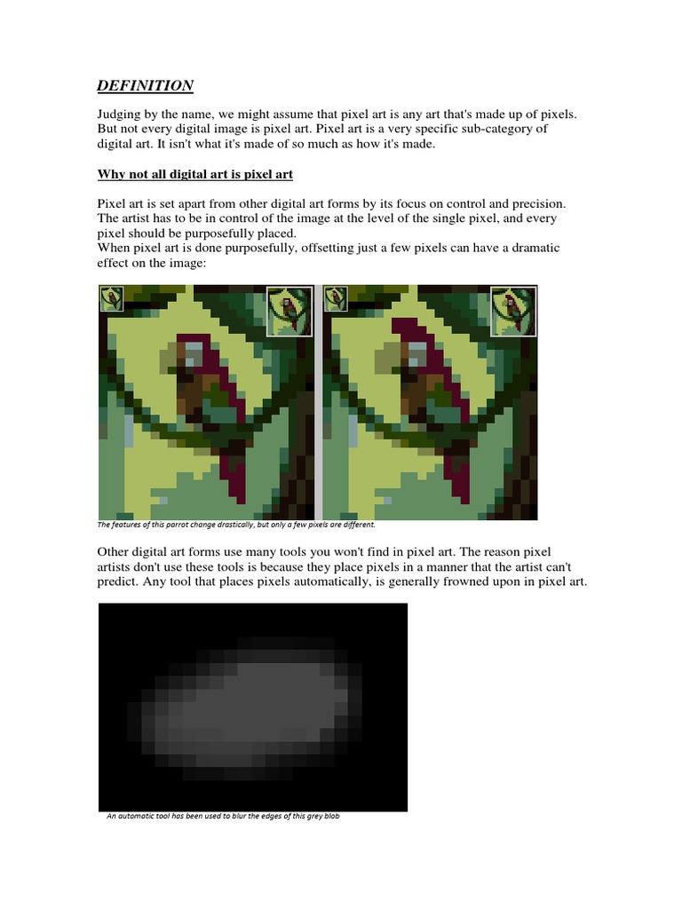 Pixel Art Tutorials Pdf Pixel Color