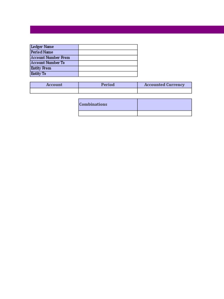 GL Account Analysis - Summary Sheet: Account Period Accounted Currency ...