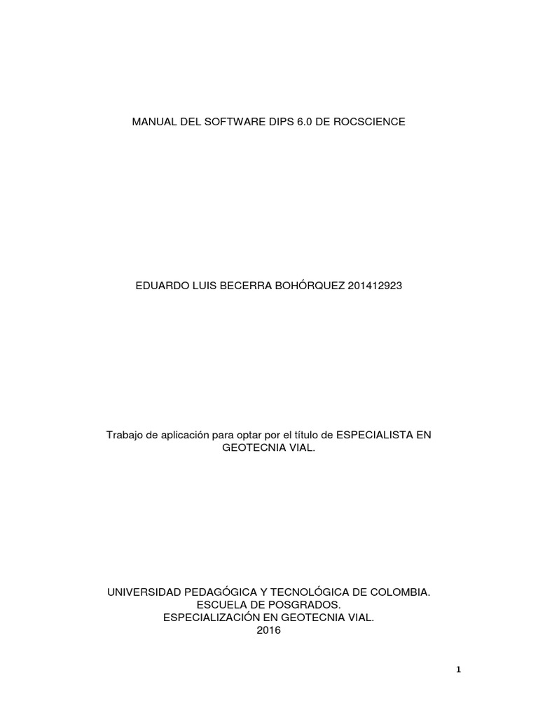 Manual Del Software Dips 6.0 | PDF | Naturaleza | Informática y tecnología de la información