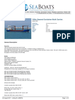 MV Coneste: Sietas Type 168 Overview | PDF | Ships | Shipping
