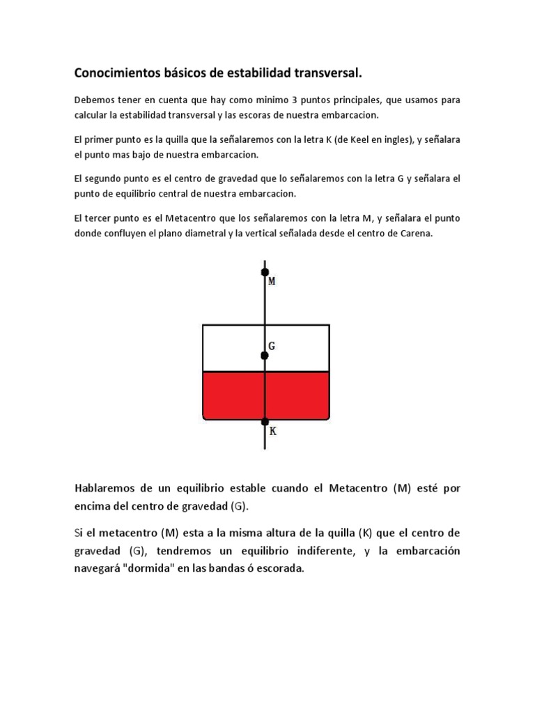 Conocimientos Básicos de Estabilidad Transversal | PDF