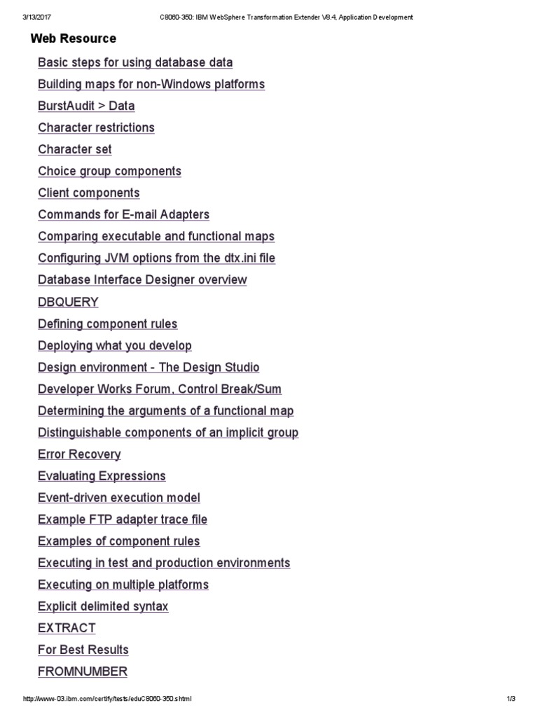IBM WebSphere Transformation Extender V8.4 Guide | PDF | Xml ...