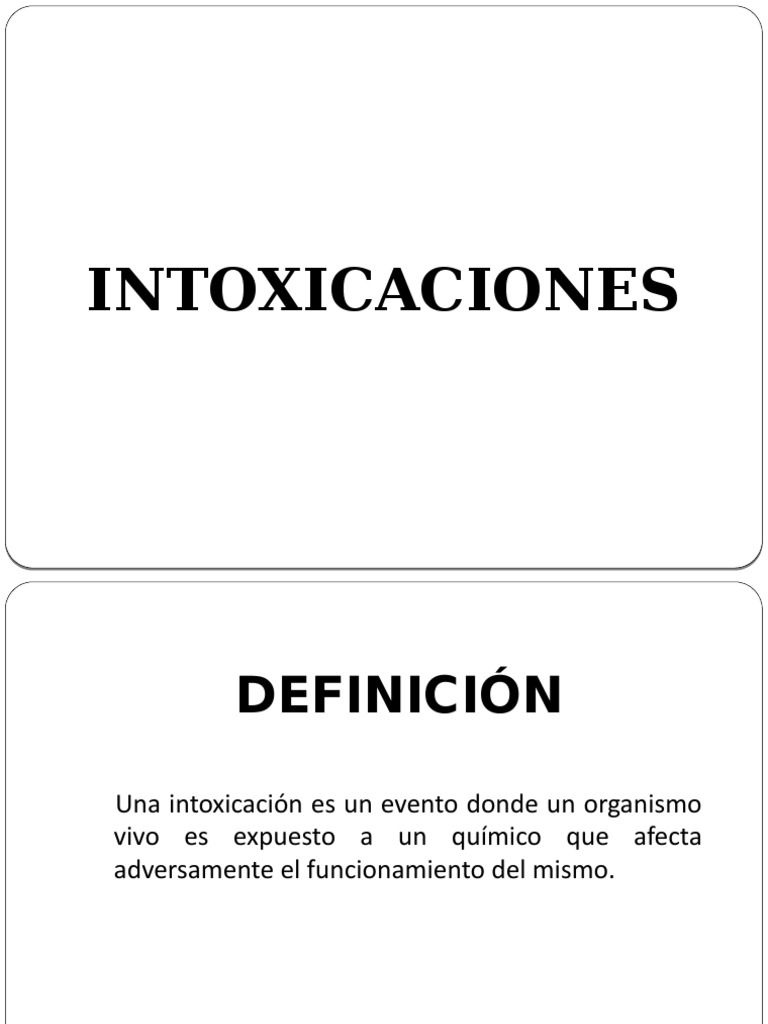 INTOXICACIONES