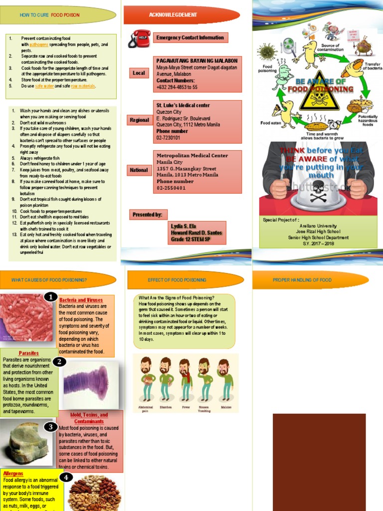 Food Poison Brochure Download Free Pdf Foodborne Illness Food Allergy