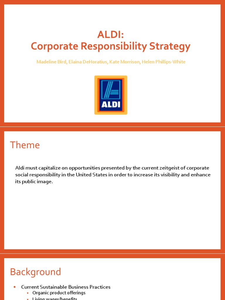 Aldi Case Analysis FINAL | PDF | Corporate Social Responsibility ...