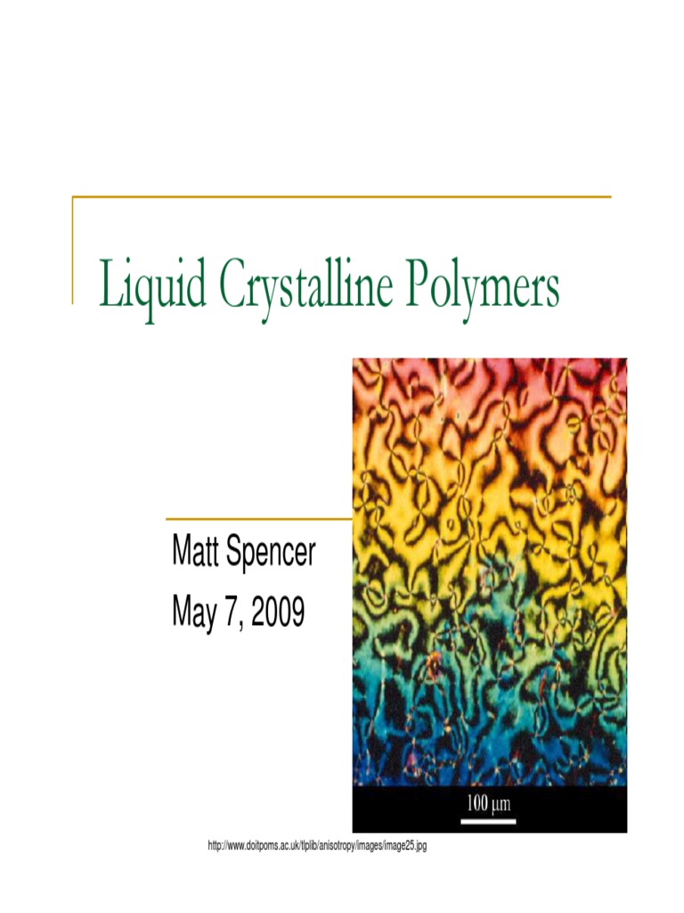 Liquid Crystalline Polymers PDF | PDF | Liquid Crystal | Differential ...