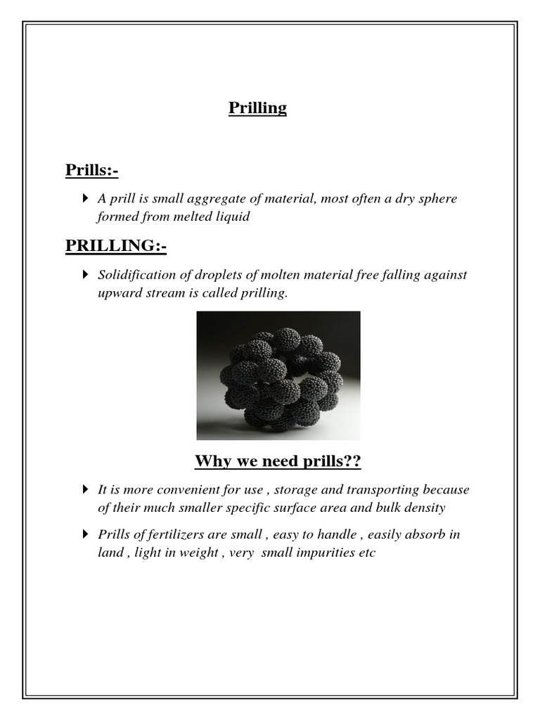 Prilling: Formed From Melted Liquid | PDF