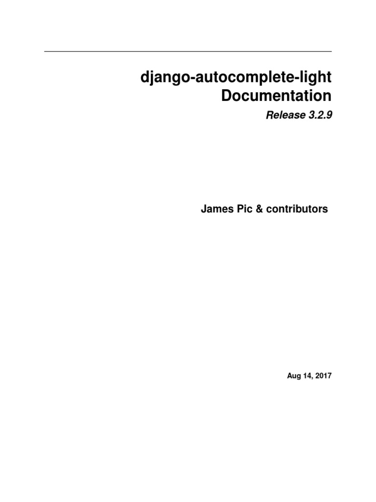 Django Autocomplete Light Pdf Html Document Object Model 