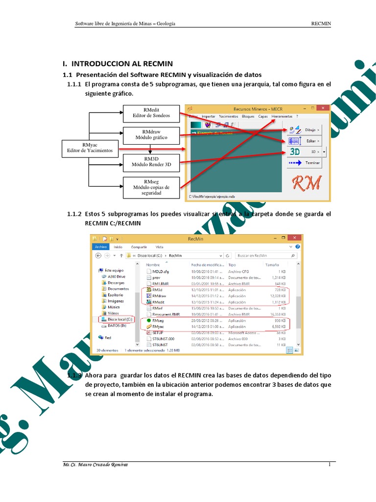 Software RECMIN para Ingeniería de Minas | PDF | Point and Click ...
