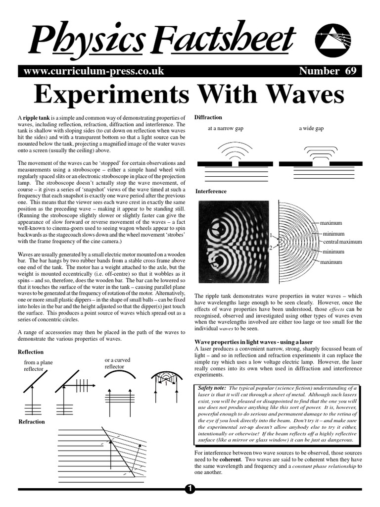 Waves Experiments | PDF | Waves | Wavelength