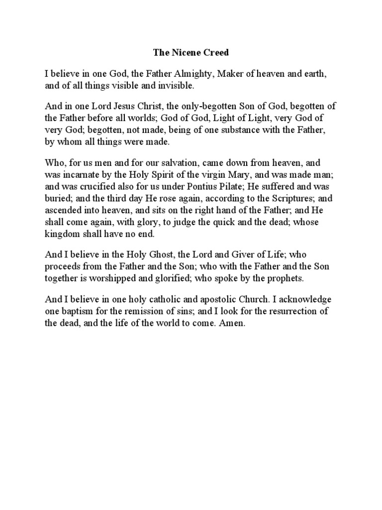 The Nicene Creed | PDF