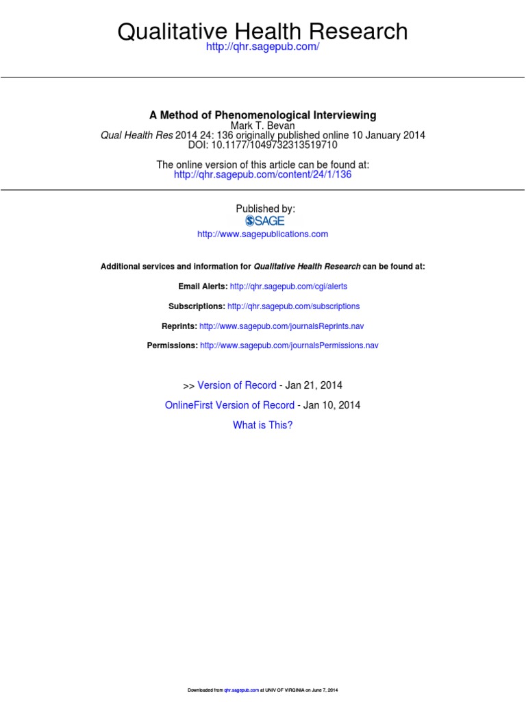 Phenomenological Questions | Phenomenology (Philosophy) | Qualitative ...