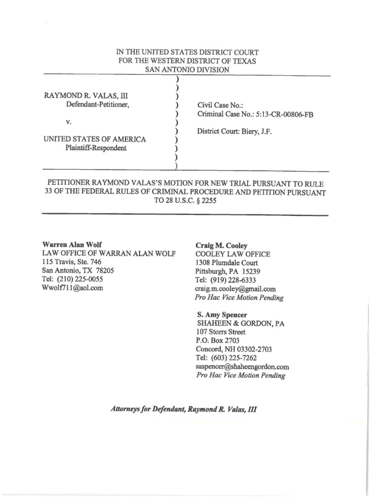 Ray Valas Petition Filed 08/17/17 | PDF | Lawsuit | Legal Disputes