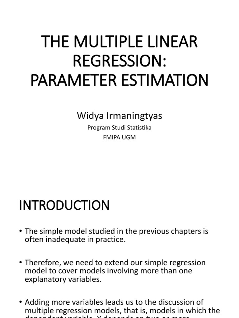 Multiple Regression for Statisticians | PDF | Ordinary Least Squares ...
