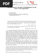 Bions Theory of Containment Ch12 | PDF | Object Relations Theory ...
