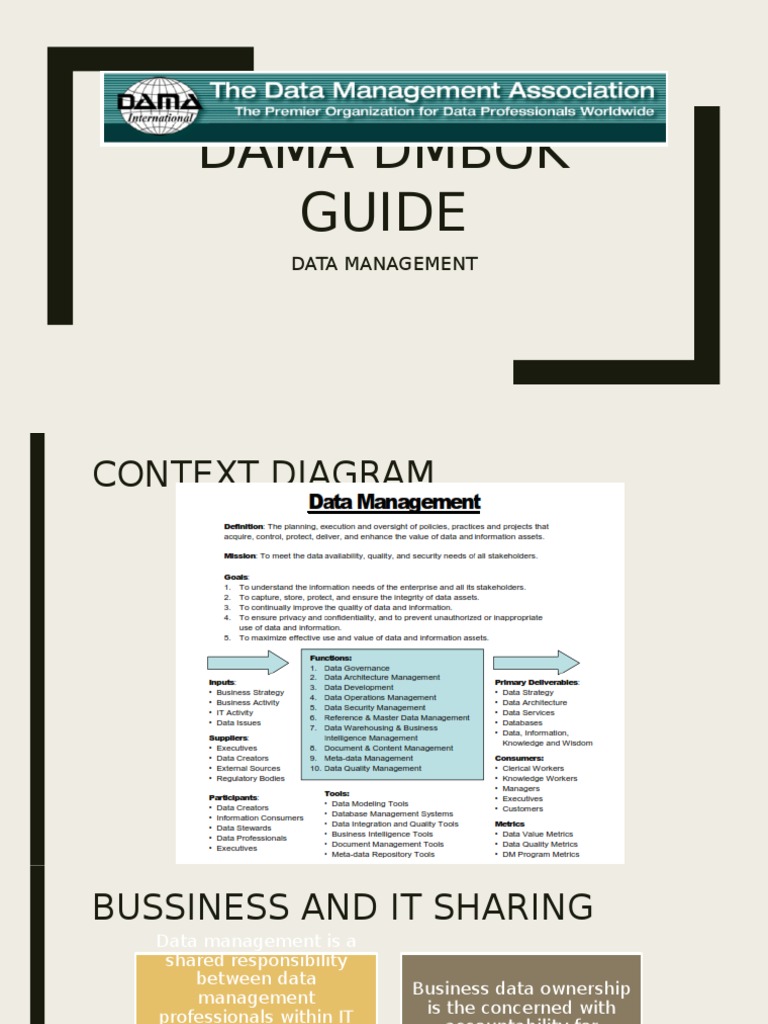 #2 DMBOK - Data Management | PDF | Enterprise Architecture | Data ...