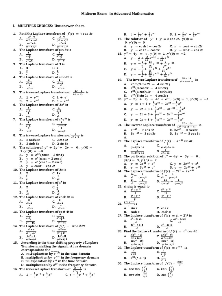Advanced Math Midterm Exam | PDF | Algorithms | Analysis