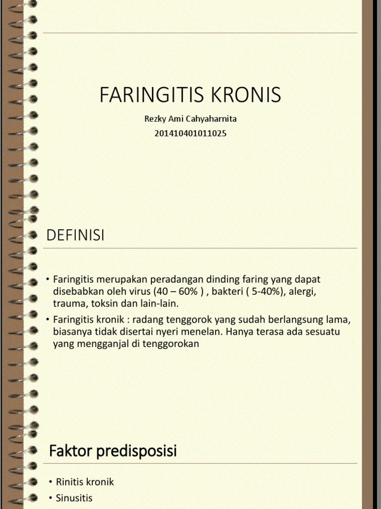 Faringitis Kronis: Gejala & Terapi | PDF