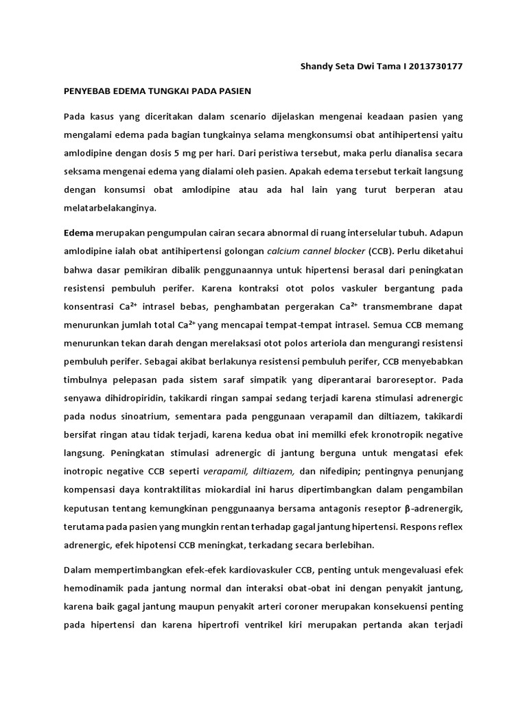 Penyebab Edema Tungkai Pada Pasien | PDF