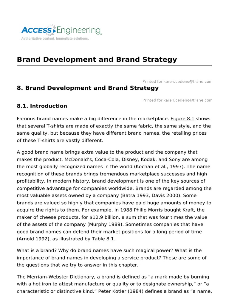 Brand Development and Brand Strategy | PDF | Brand | Brand Management