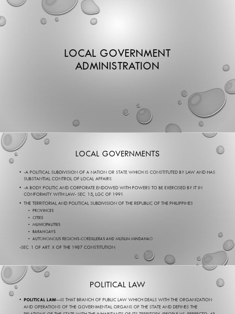 Local Government Administration | PDF | Local Government | De Facto