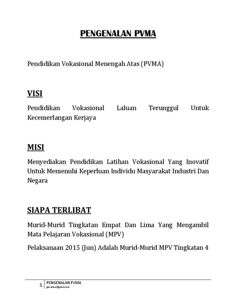 Pengenalan Pvma 1 | PDF