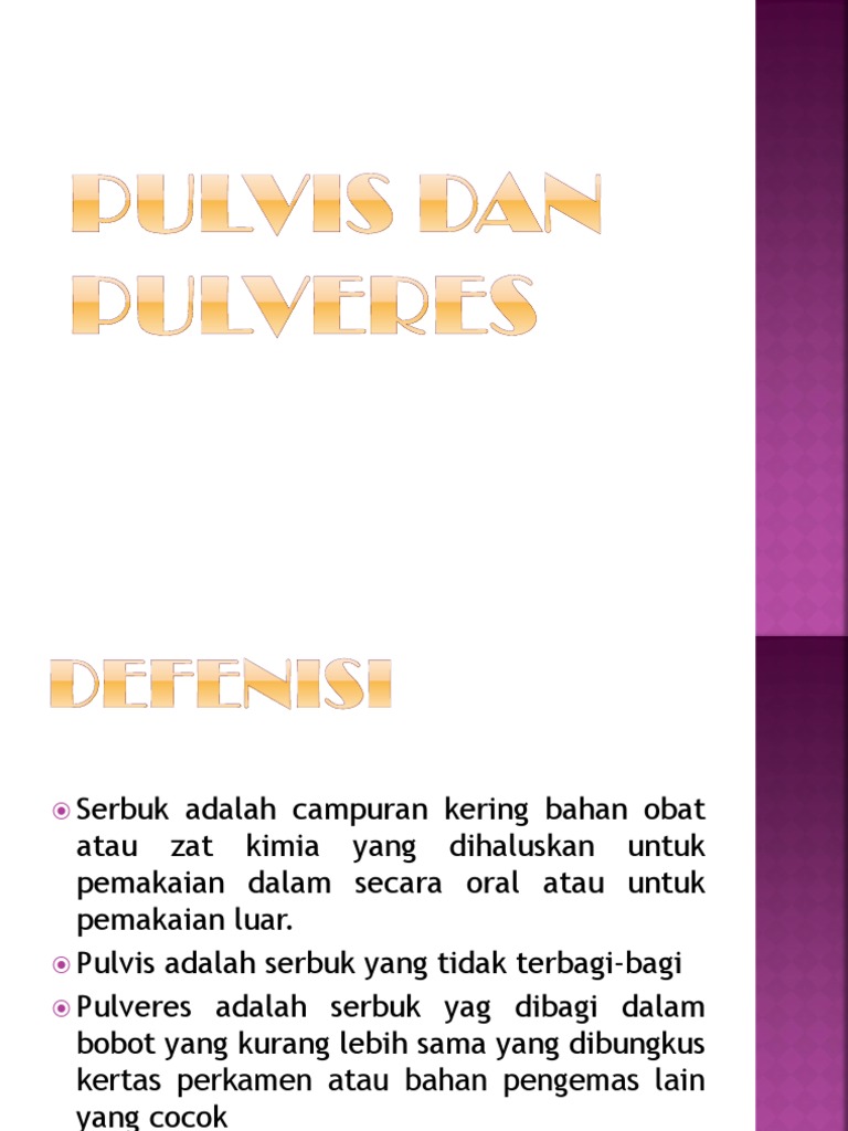 Pertemuan 5 Pulvis Dan Pulveres | PDF