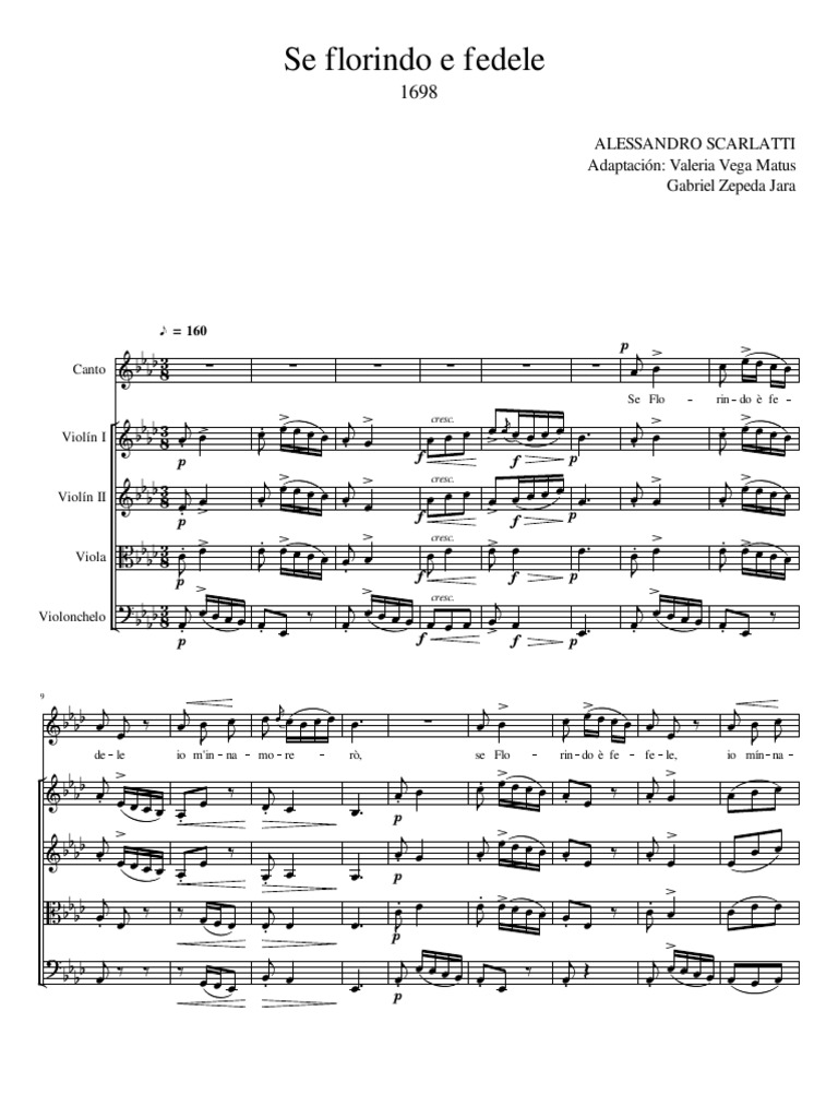 Se Florindo e Fe Dele-Partitura y Partes | PDF