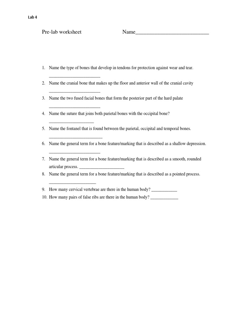 Lab 4 Pre-Lab Worksheet1 PDF | PDF