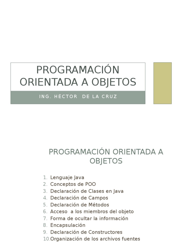 Programación Orientada A Objetos Con Java - NetBeans | PDF | Objeto (informática) | Programación ...