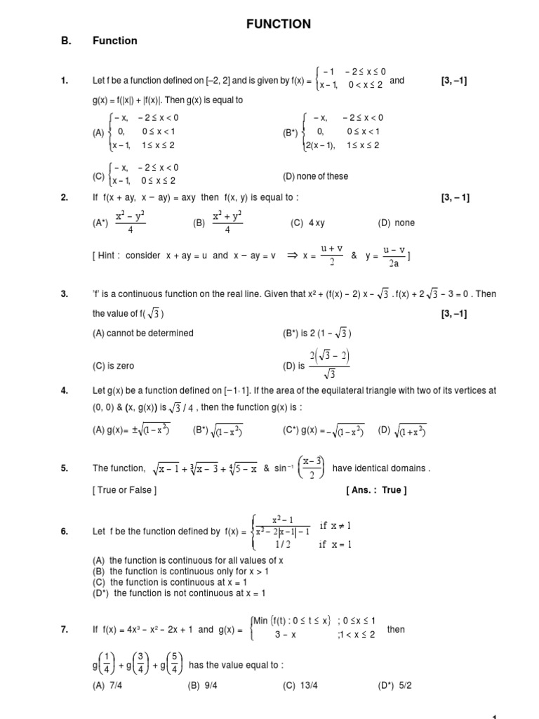 FXN BNSL | PDF | Function (Mathematics) | Trigonometric Functions