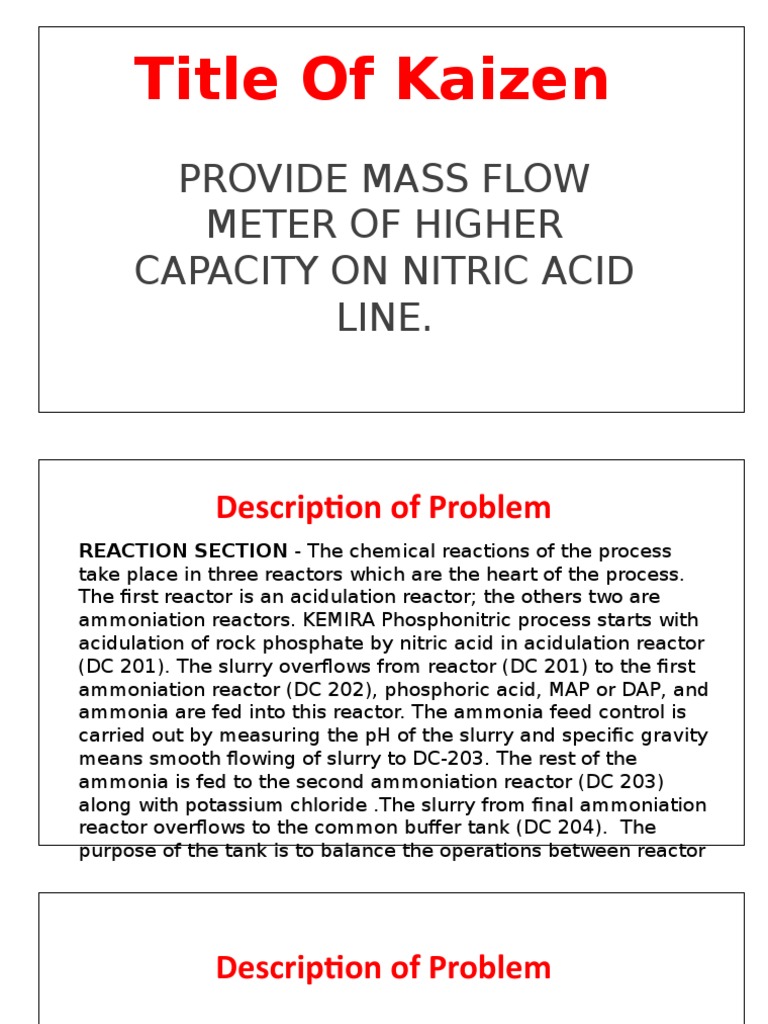Presentation On Provided Massflow Meter On Nitric Acid Line | Download ...