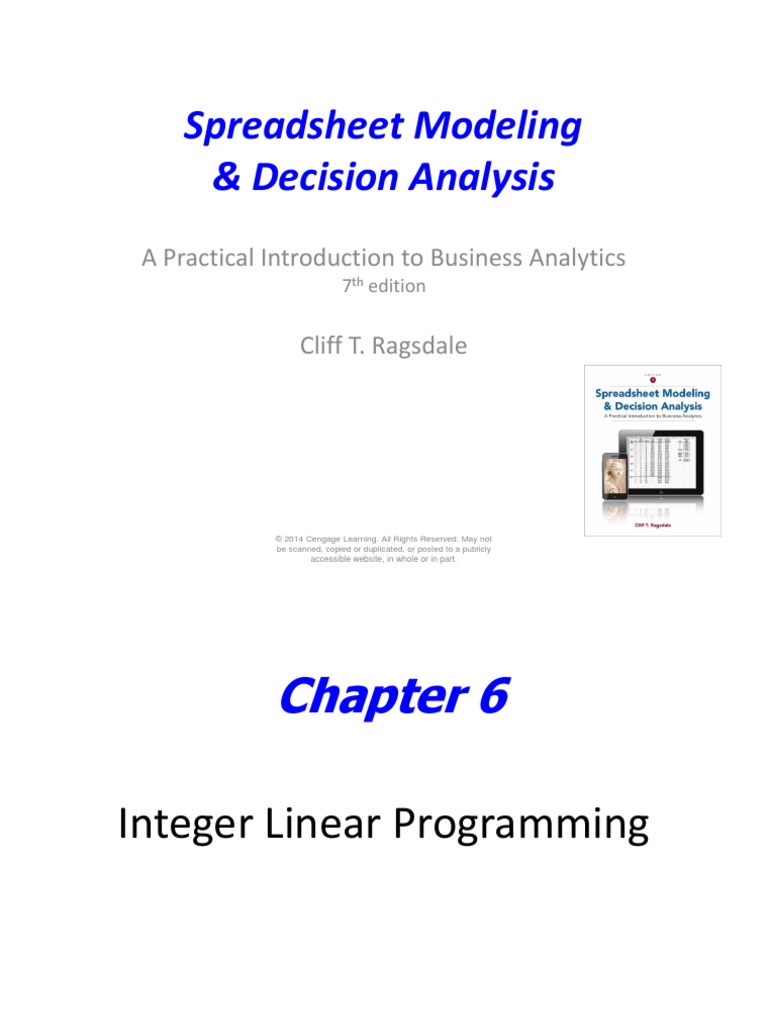 Chap06 Integer Linear Programming | PDF | Theoretical Computer Science ...