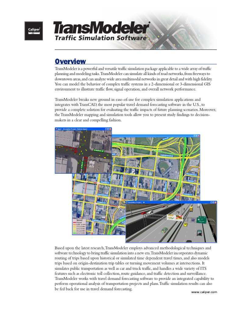 TransModeler Brochure | Download Free PDF | Simulation | Transport