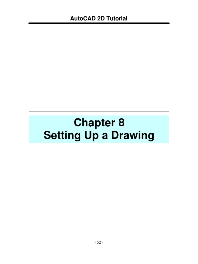 Chapter8 Setting Up Drawing | PDF
