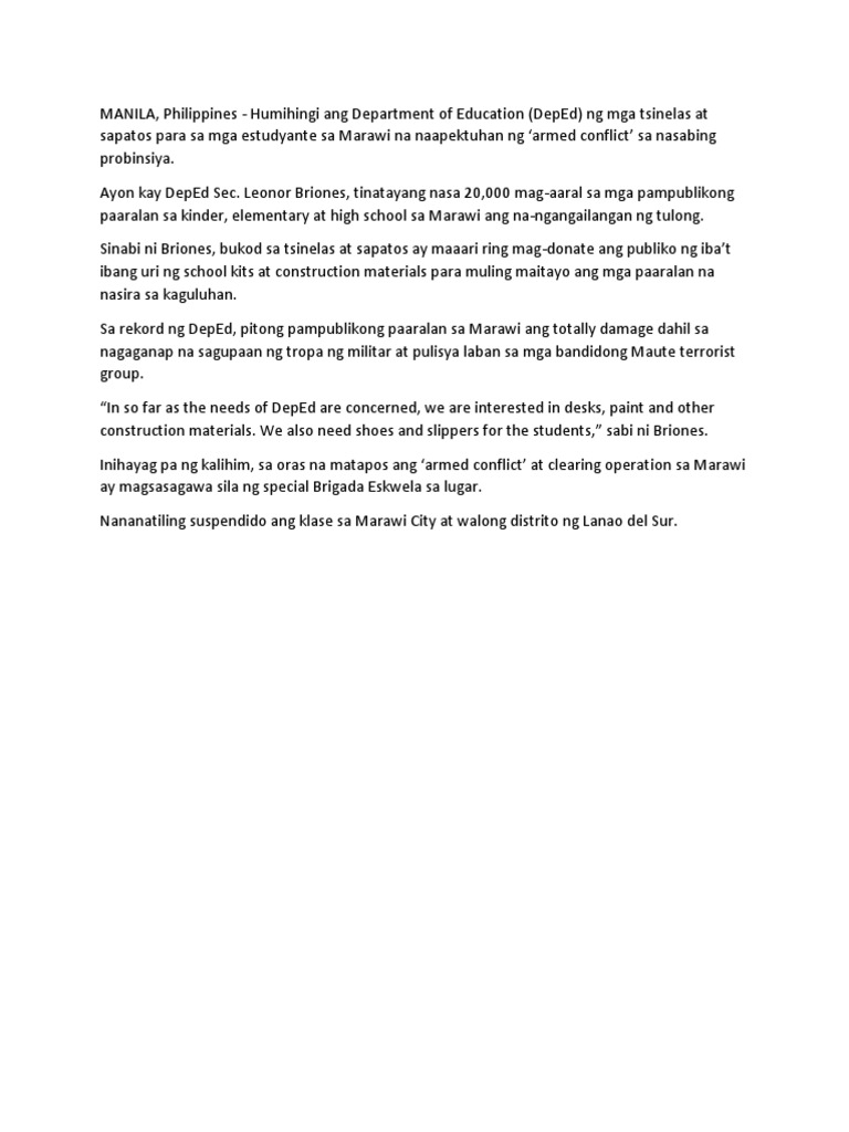 DSPC News Writing AK | PDF | Philippines