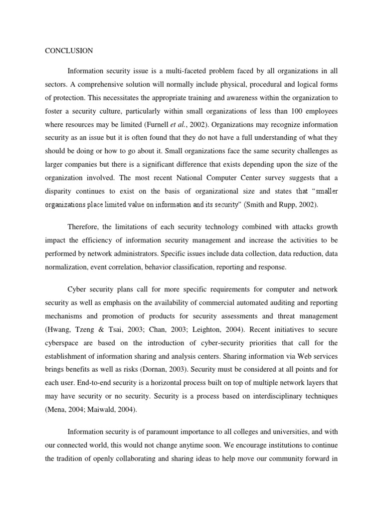 Conclusion Mis | Download Free PDF | Threat (Computer) | Computer Security