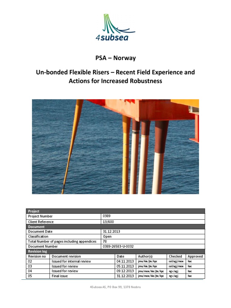 4subsea - PSA-Norway - Flexibles-Rev5 - Un-Bonded Flexible Risers ...