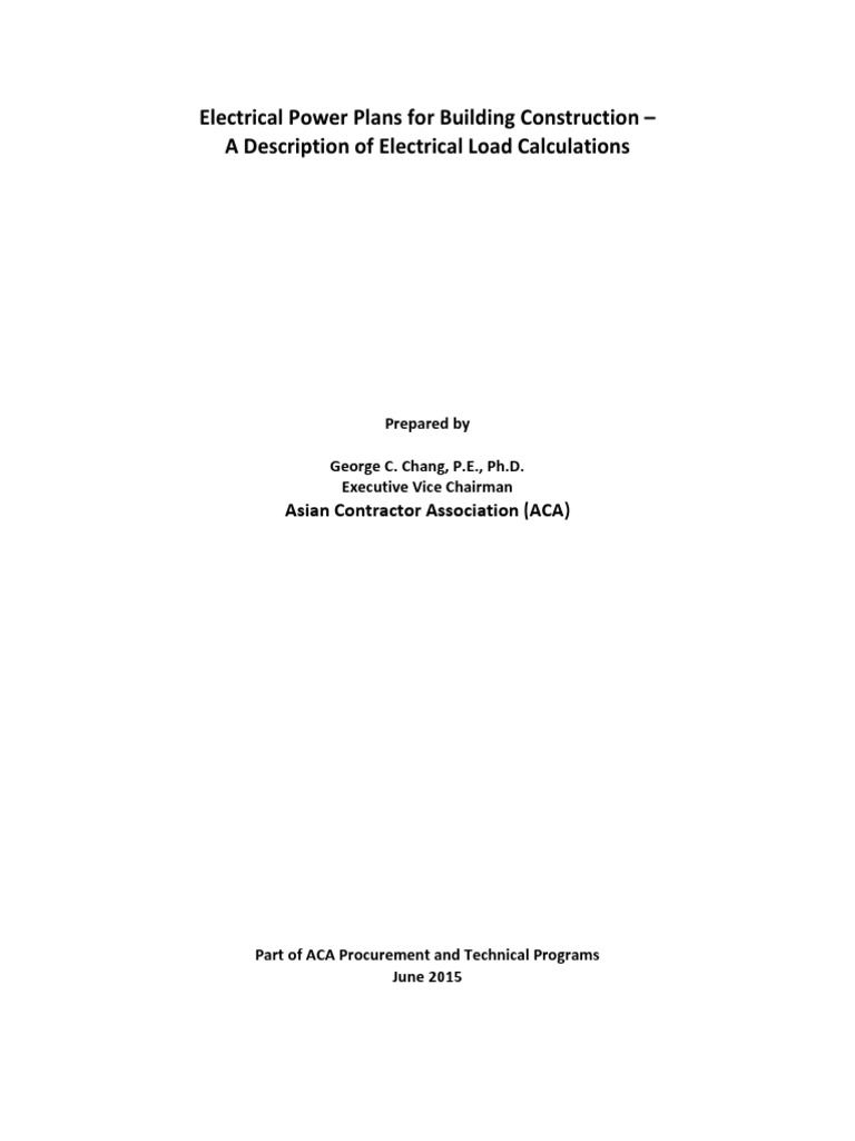 Electrical Power Plans For Building Construction | PDF | Electric ...