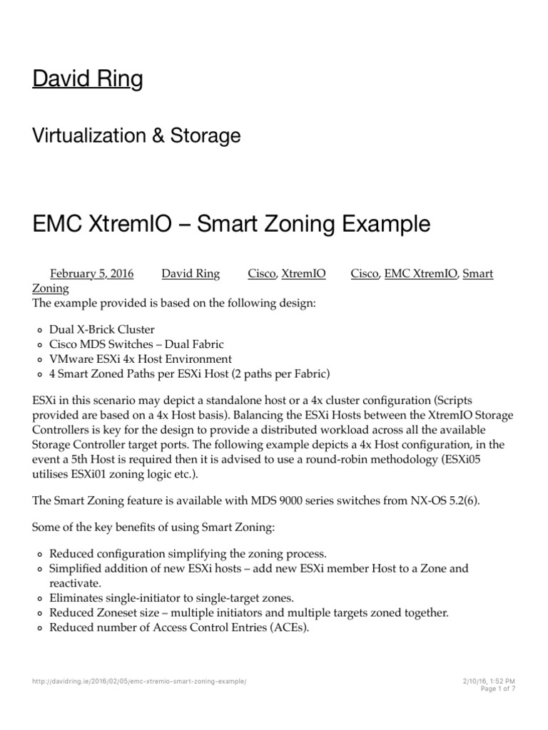 EMC XtremIO - Smart Zoning Example - PDF | PDF | Computer Networking | Computer Architecture