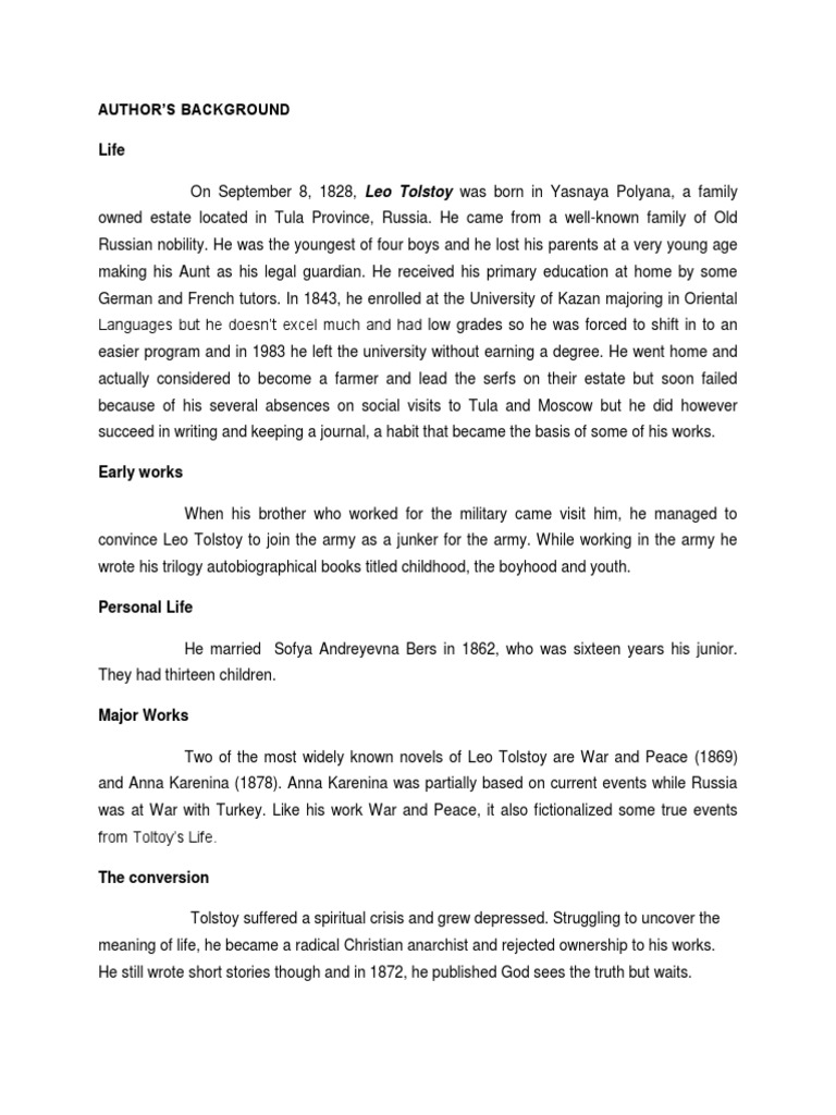 God Sees The Truth But Waits | PDF | Leo Tolstoy | Religious Belief And ...