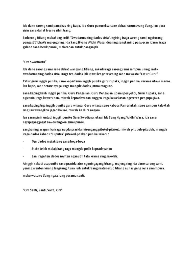 Pidarta Basa Bali | PDF