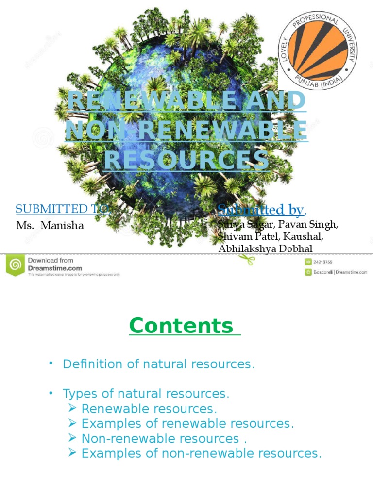 Renewable and Non-Renewable Resources | PDF | Renewable Energy | Solar ...