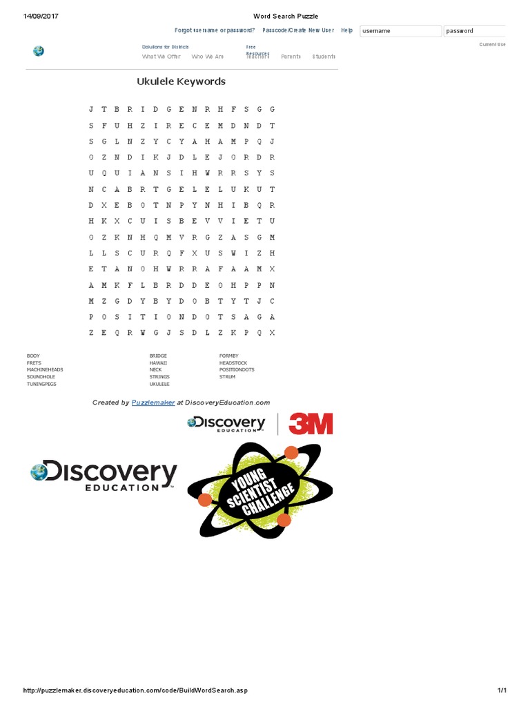 Uke Wordsearch | PDF