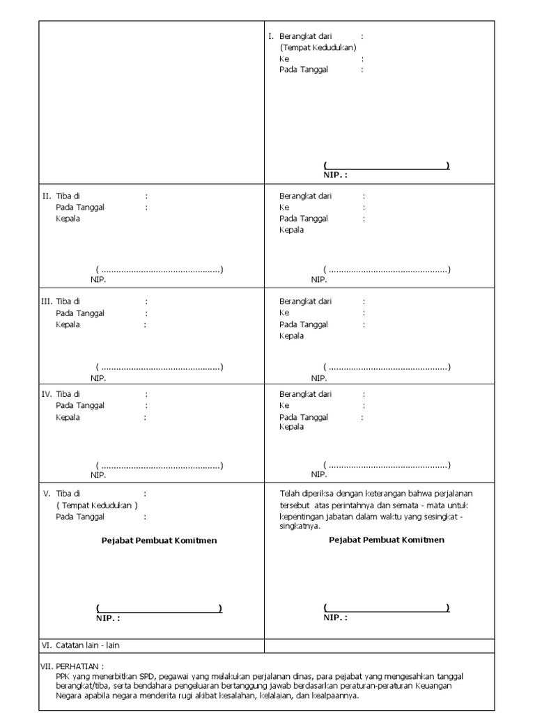 Lembar 2 SPPD Swakelola | PDF