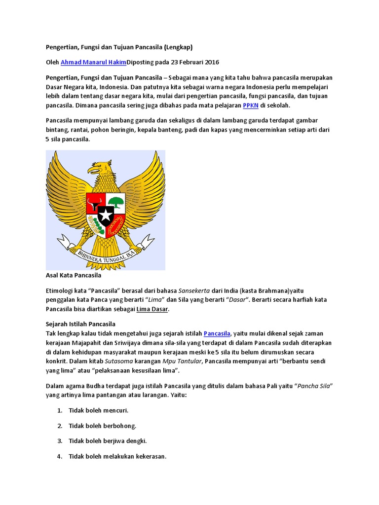 Pengertian Pancasila | PDF | Sains & Matematika | Agama & Spiritualitas